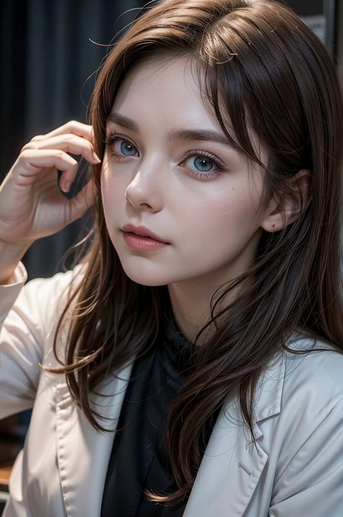 Dr. Elara Voss is a renowned scientist. She has short brown hair - SeaArt AI