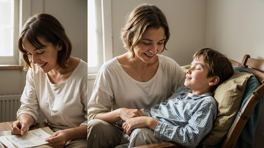 Create a three panel narrative. In the first panel is a hyperdetailed ...