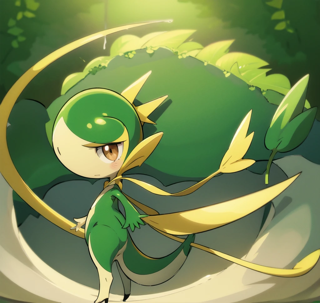 (masterpiece, best quality:1.2),solo,snivy \(pokemon\),pokemon - SeaArt AI