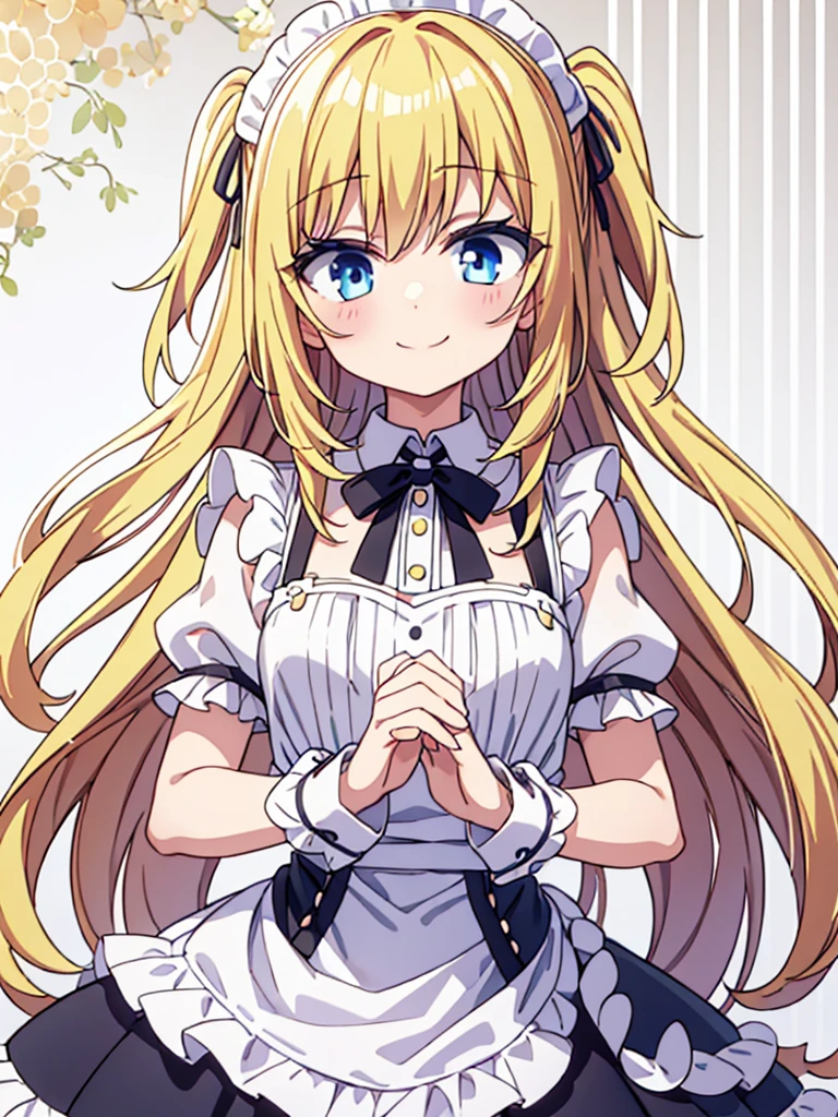 Maid、smile、blonde、Floating Feeling、Long Hair、Both sides up、Frills ...