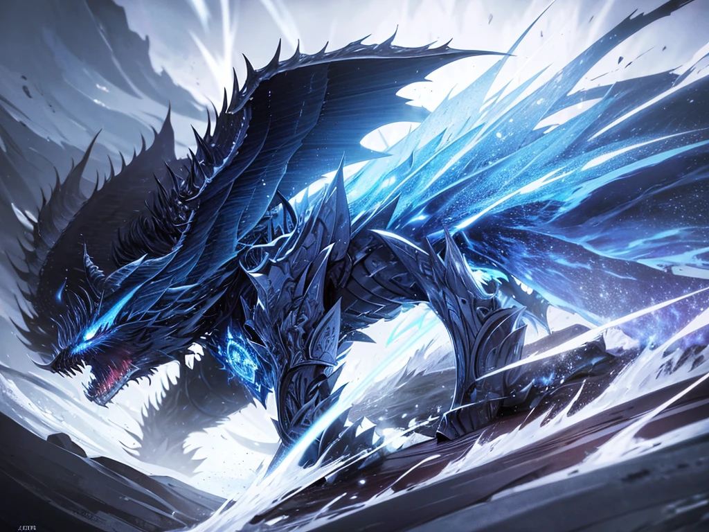 A demon lord rimuru tempest, demonic wings spread wide, floating in the ...
