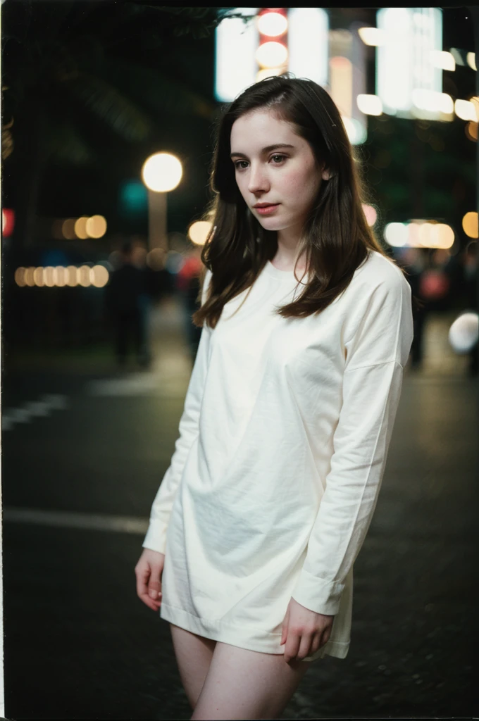 Polaroid photo, night photo, photo of 24 y.o beautiful woman - SeaArt AI