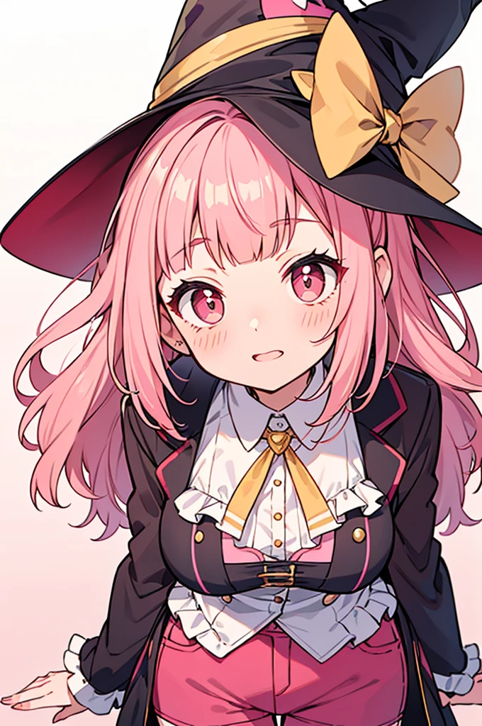 Ultra detailed face,gyaru girl wearing pink_witch_clothes,pink - SeaArt AI