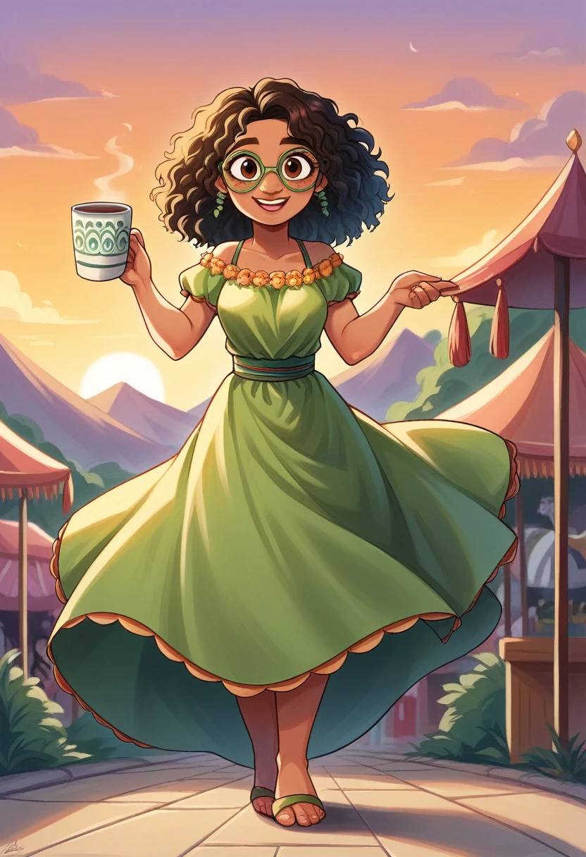 Mirabel madrigal, , Kale, full-length portrait with cups, breasts big ...