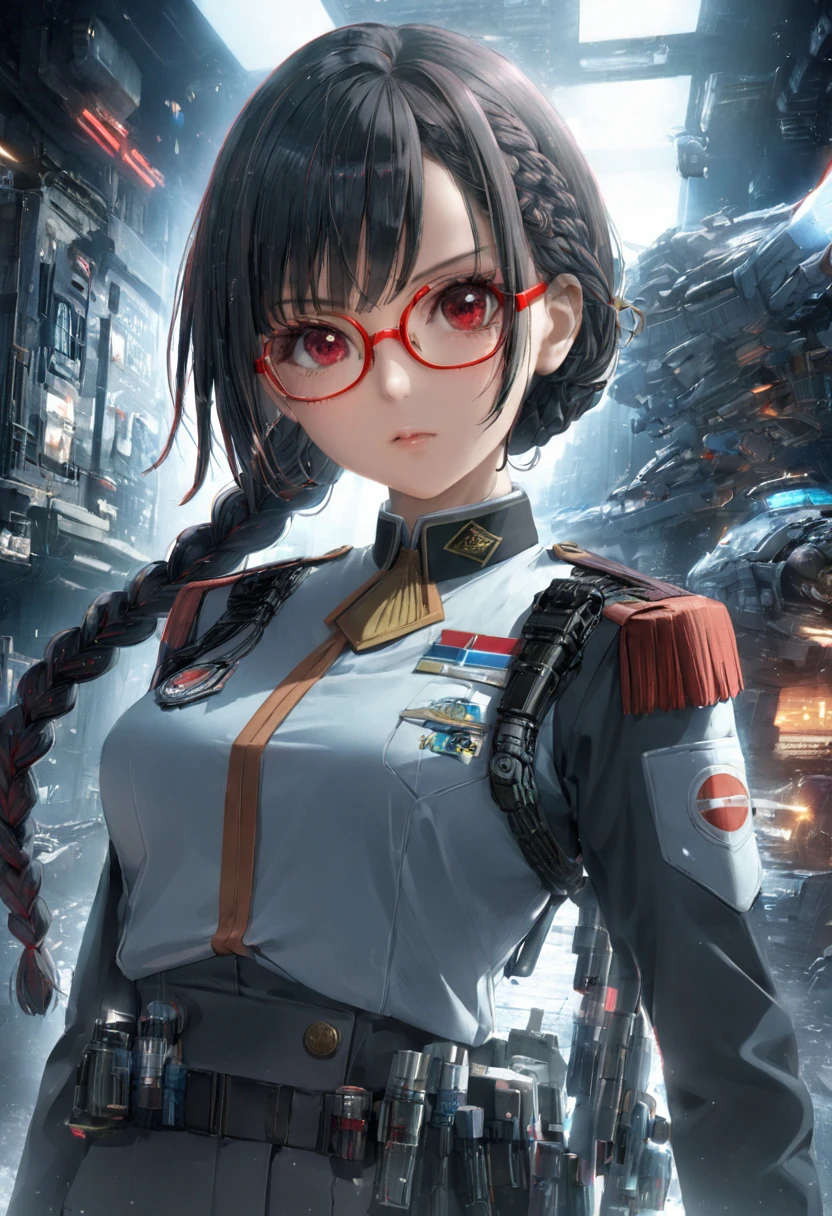 A detailed, highly realistic anime-inspired movie poster for the sci ...