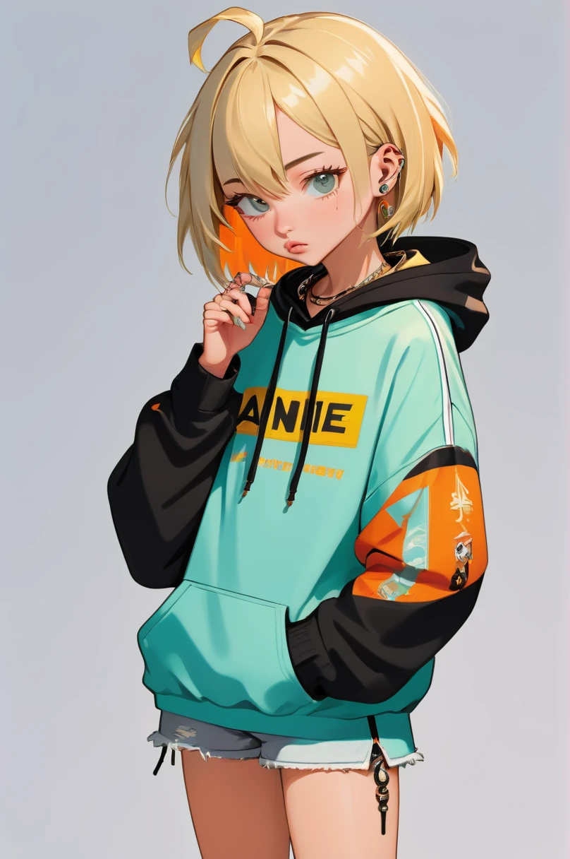 Plain background, Anime Portrait, One girl, 2D, Flat anime style ...