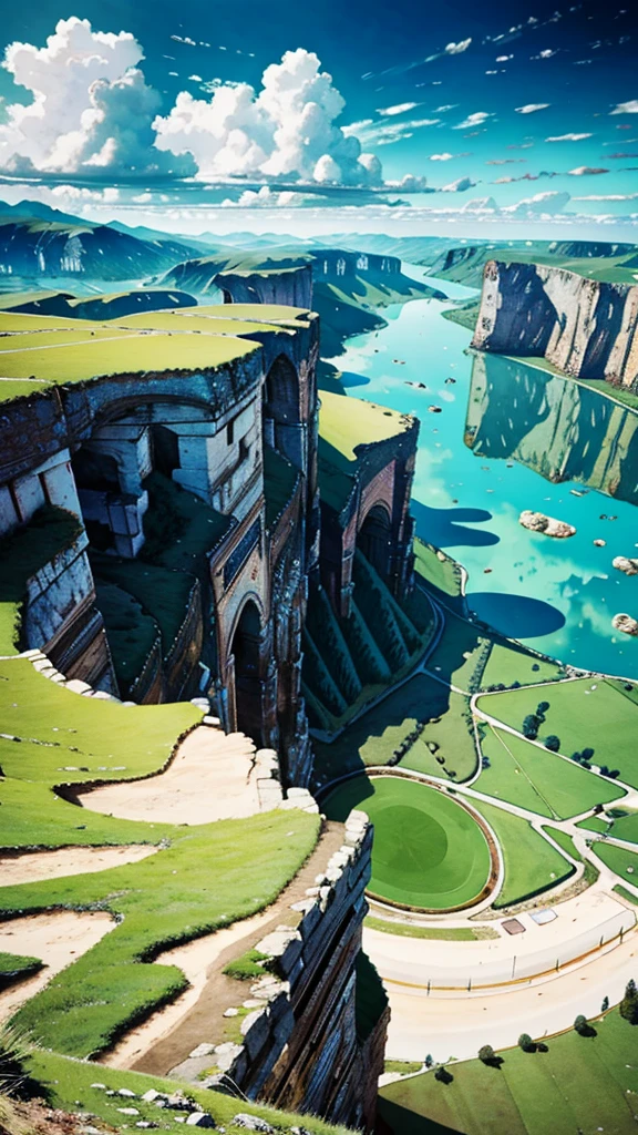 Vast landscape photography，（View from below，There's a sky above - SeaArt AI