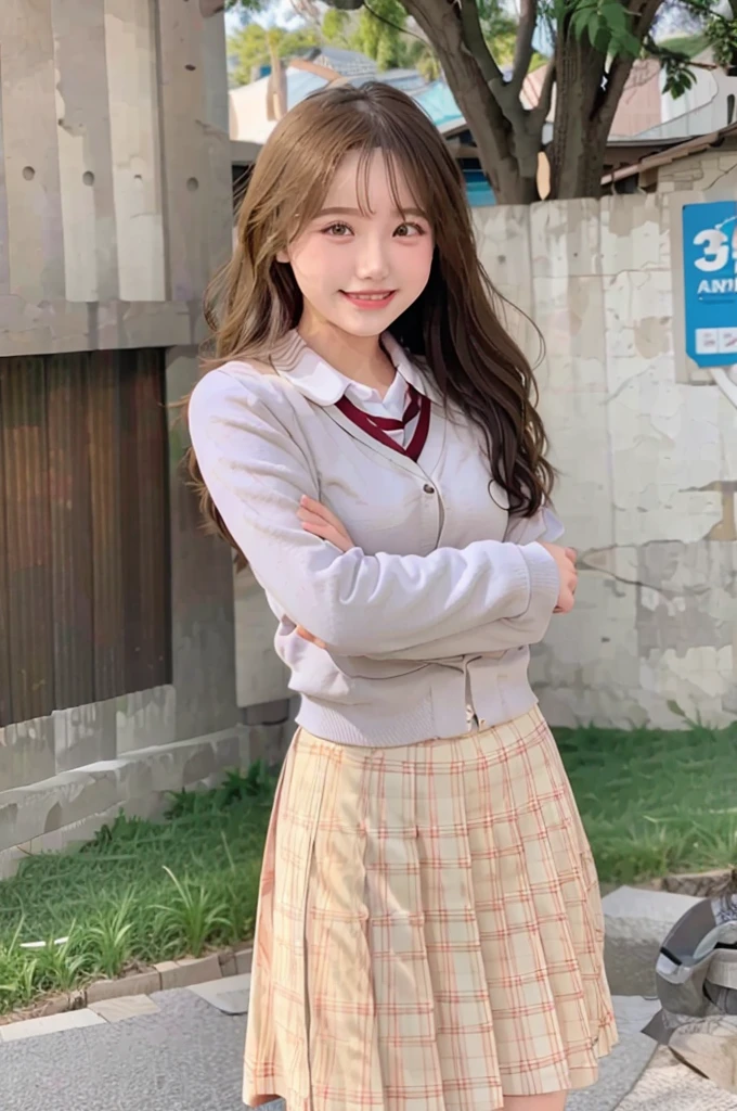 High school girl cute smile - SeaArt AI