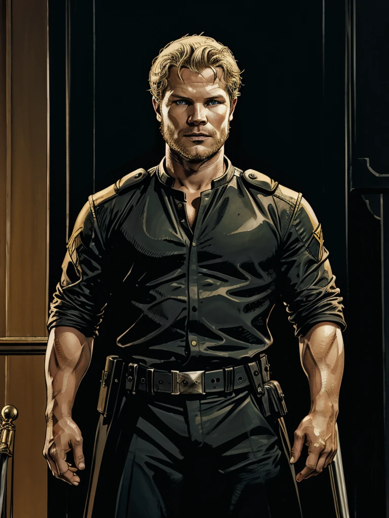 Christopher Egan as Captain David Shepherd ( TV series "Kings - SeaArt AI