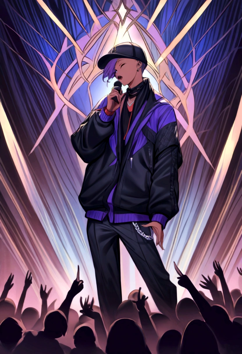 "Craft an engaging portrayal of a charismatic drill rapper in the midst ...