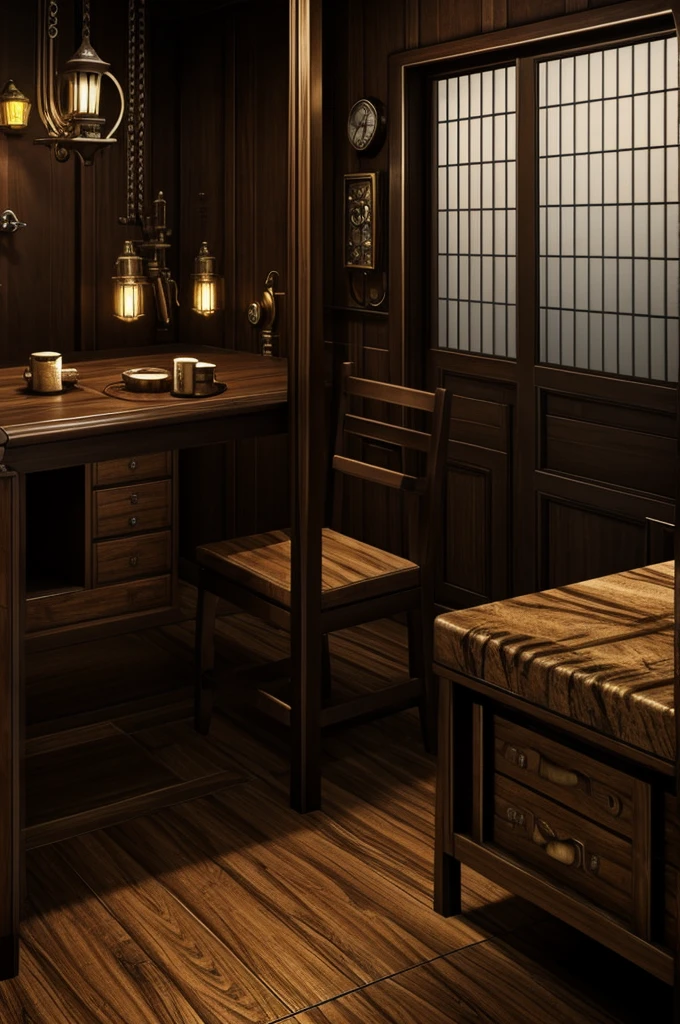 ((best quality)), ((anime style)), (detailed), scary room interrogation ...