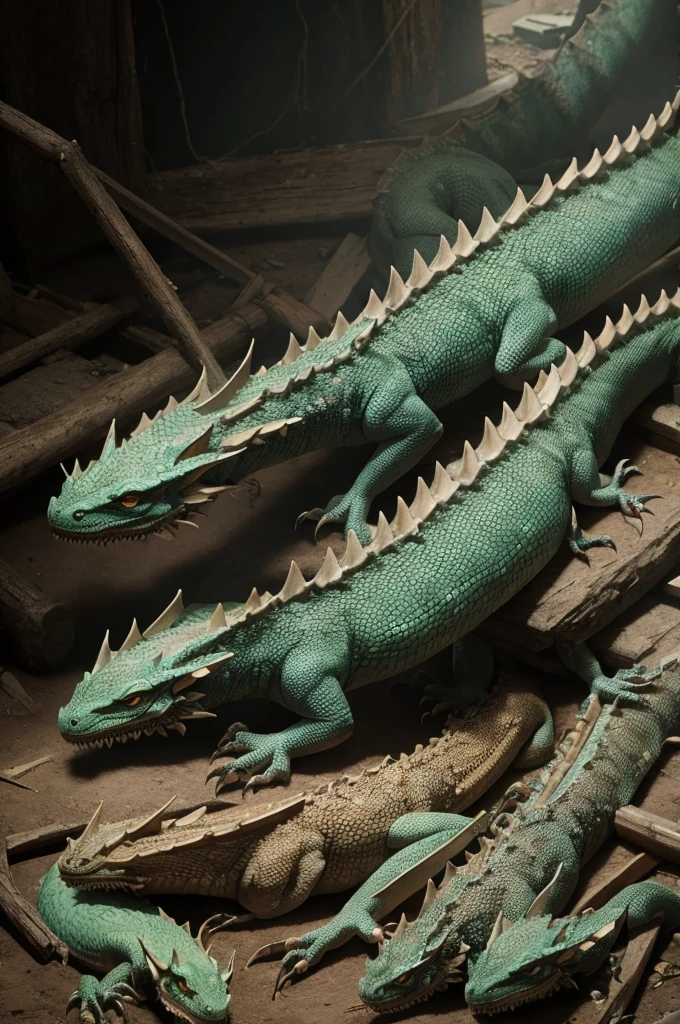 Many dead dragons - SeaArt AI