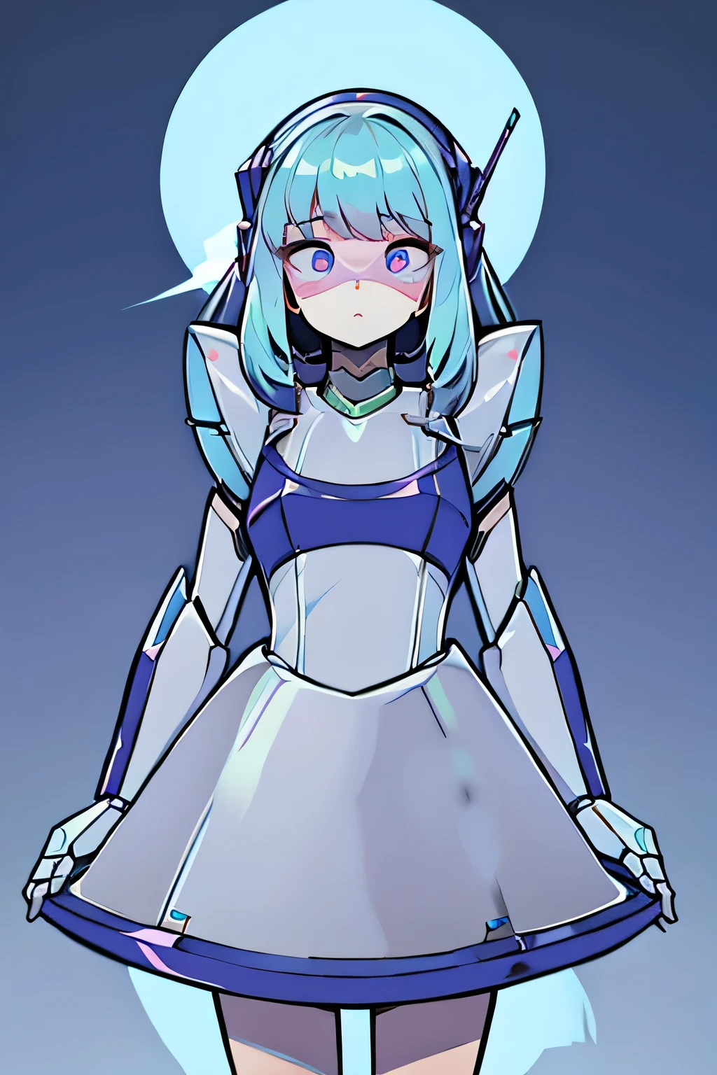 A cartoon image of a woman in a dress with a sword - SeaArt AI