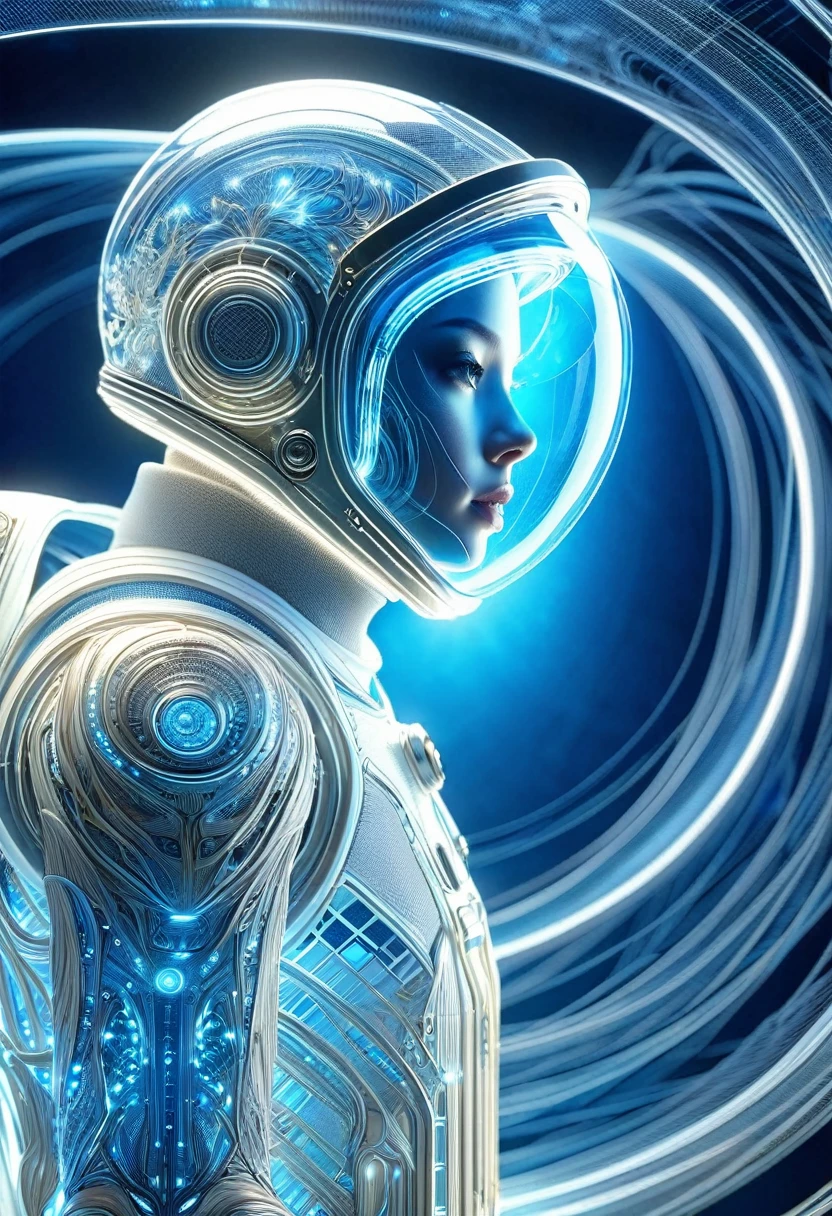 Perfect anatomy of a man wearing an astronaut suit、Close-up of pretty ...