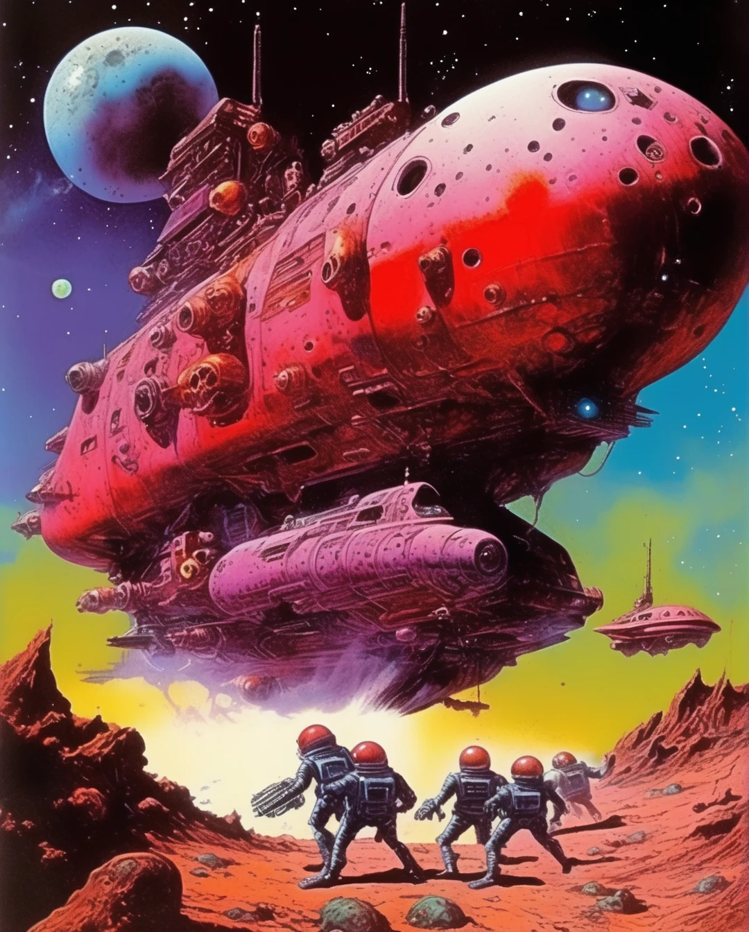 Richard Corben Style - an 80's heavy metal science fiction illustration ...