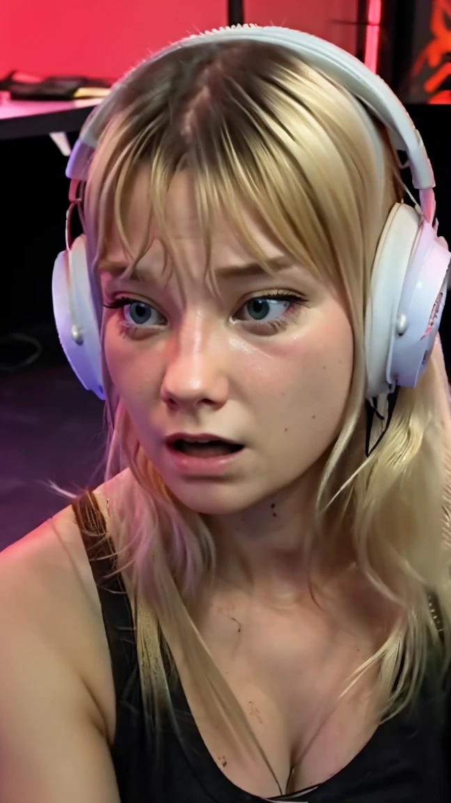 Bagz, baghera jones, in a gaming event, gaming headset, blonde hair ...