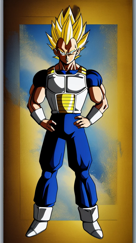 (Photo:1.3), highdetail, Vegeta, solo, 1boy, selfie, detailed face ...