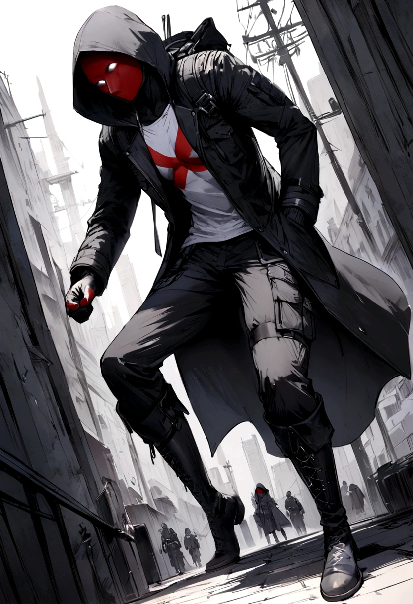 White lop-eared rabbit guy, Eternal smile,thin build, sinewy - SeaArt AI