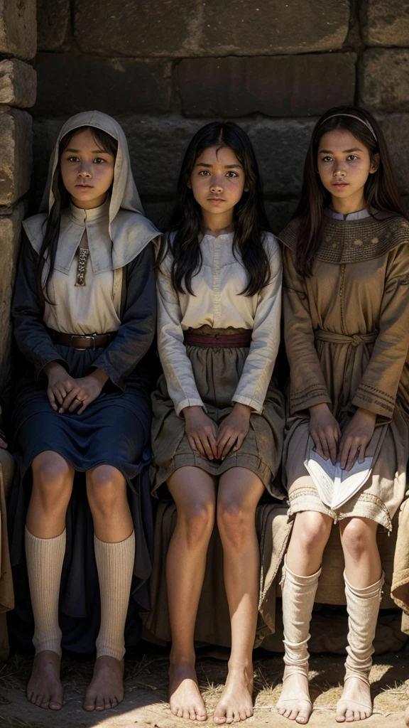 Groups of medieval-era indigenous girls in 1400s South America muito ...