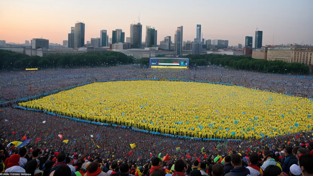 "A massive open-air event with thousands of beautiful dancing adults ...