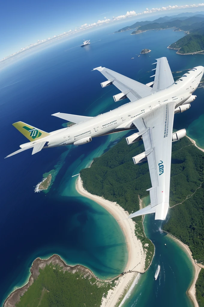 Boeing 747 flying across Brazil - SeaArt AI