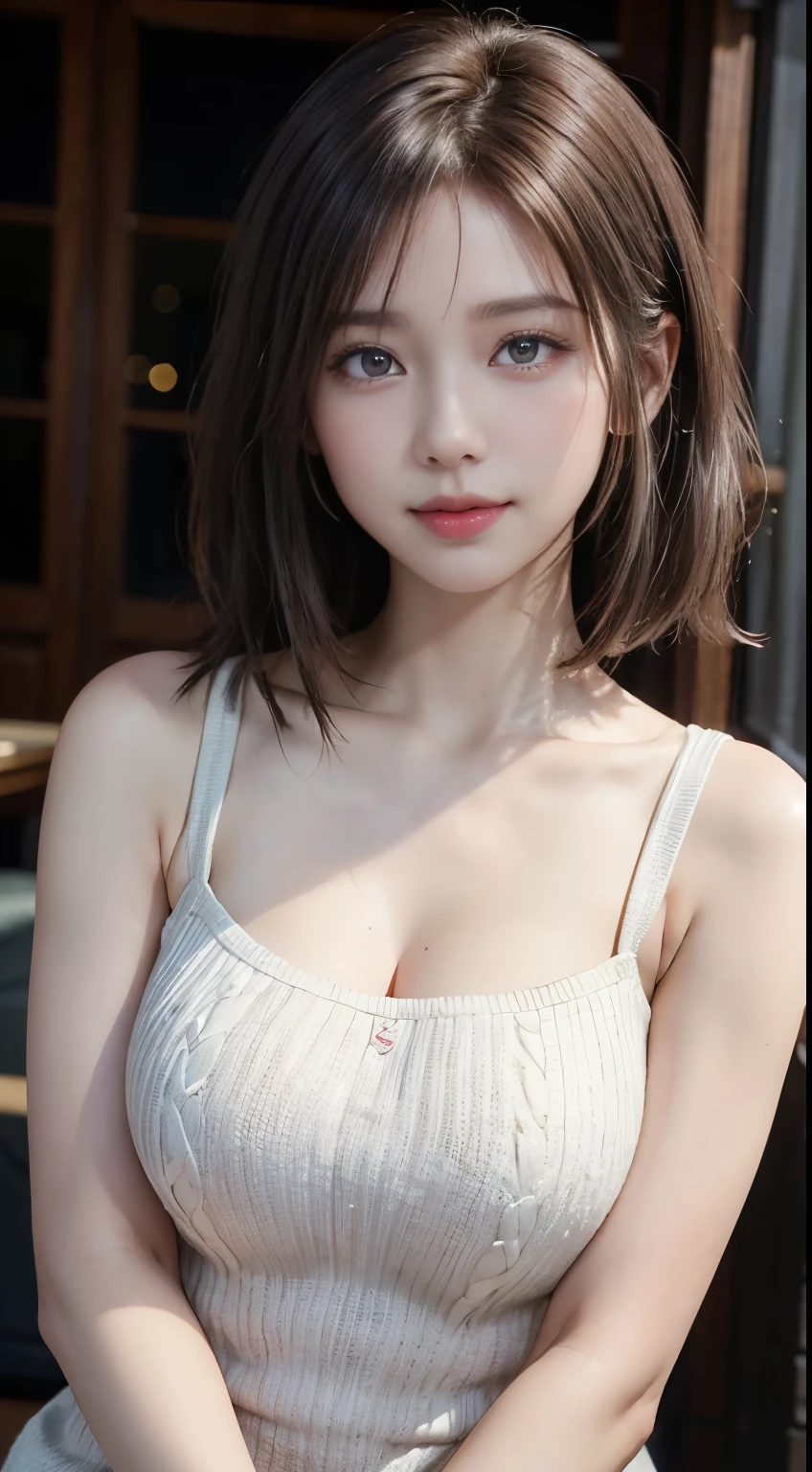 A close up of a woman in a white dress posing for a picture - SeaArt AI