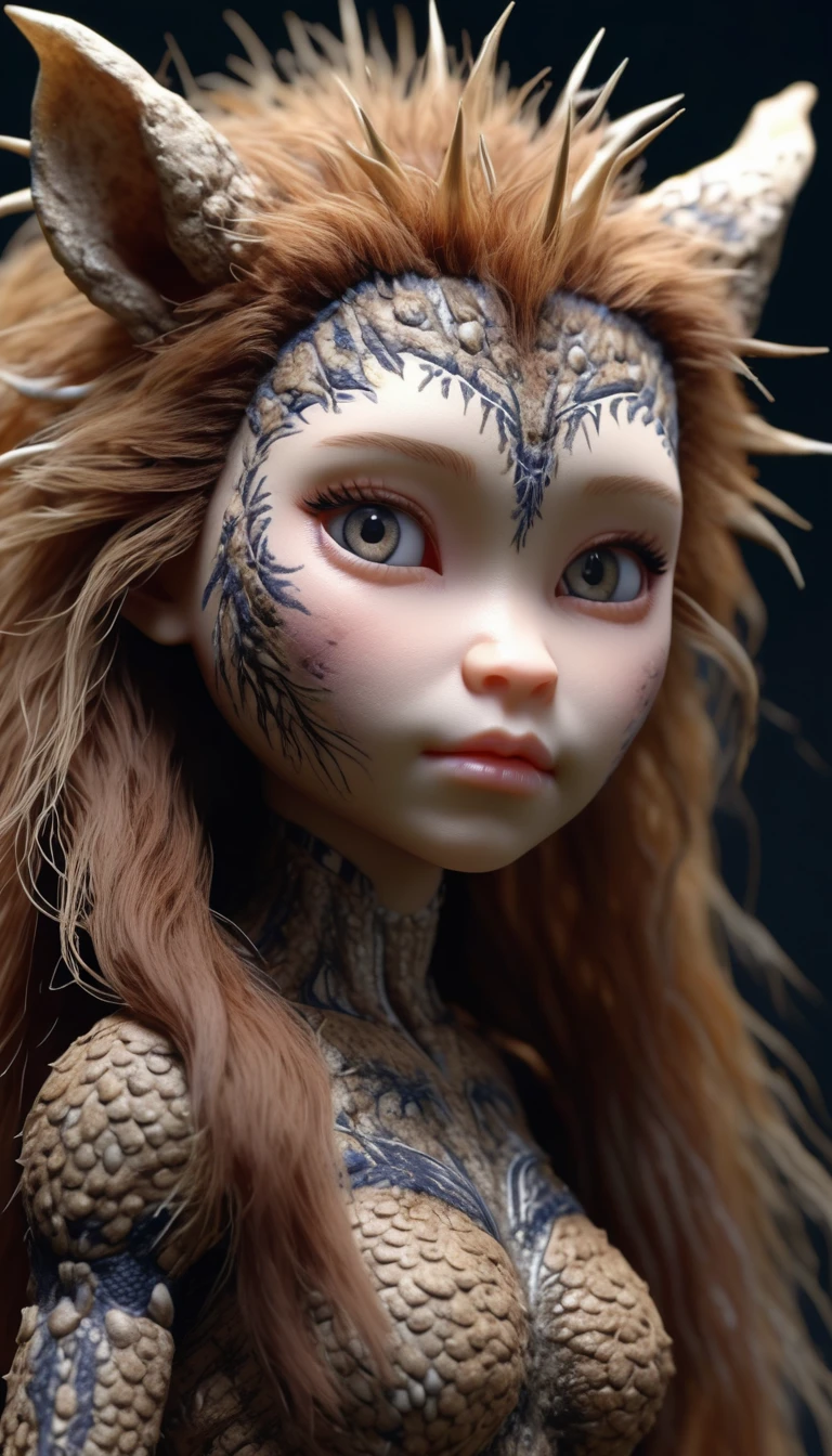 There is a kind of beast，doll，The body is covered with coarse - SeaArt AI