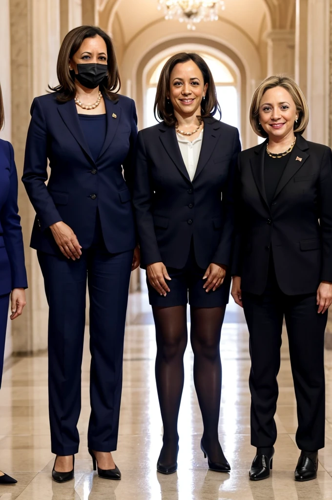 Kamala harris hillary clinton and ines arrimadas in shiny black ...
