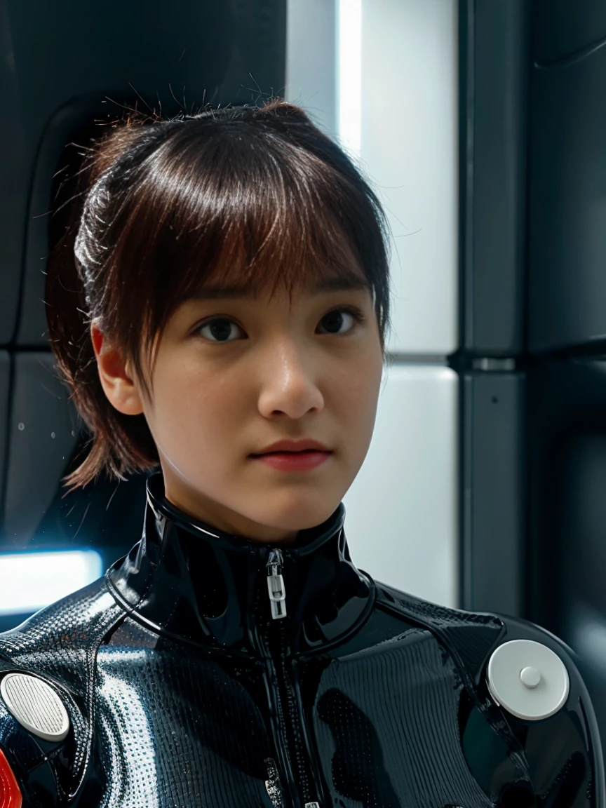 Close-up Real - A live-action 3D character of Shinji Ikari wearing a plug suit - SeaArt AI