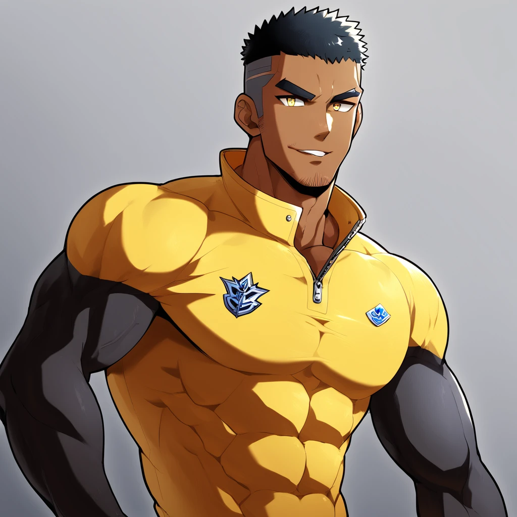 Anime characters：Gyee, Muscle Sports Student, negro black skin - SeaArt AI