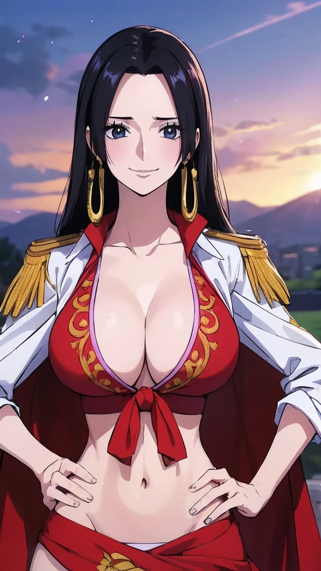 (masterpiece, best quality:1.2), cowboy shot, solo, 1girl, boa hancock - SeaArt AI