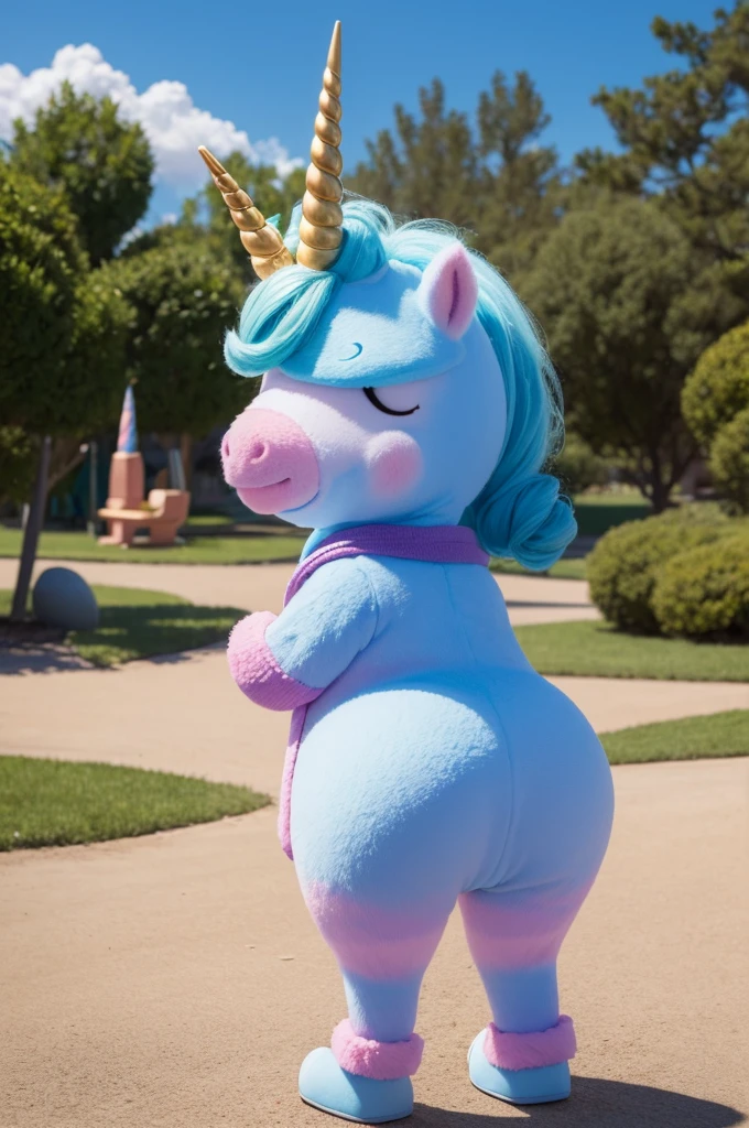 Uniqua from backyardigans, with a unicorn horn - SeaArt AI