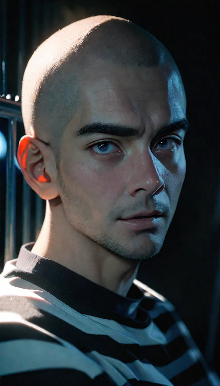 (8K, RAW photos, best quality, masterpiece: 1.4), (((关在Jail的Middle ...