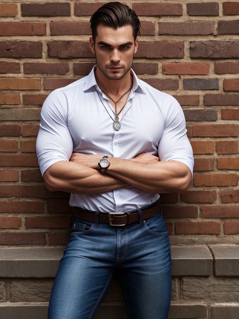 Create a photorealistic image of a man of Slavic appearance, age 25 ...