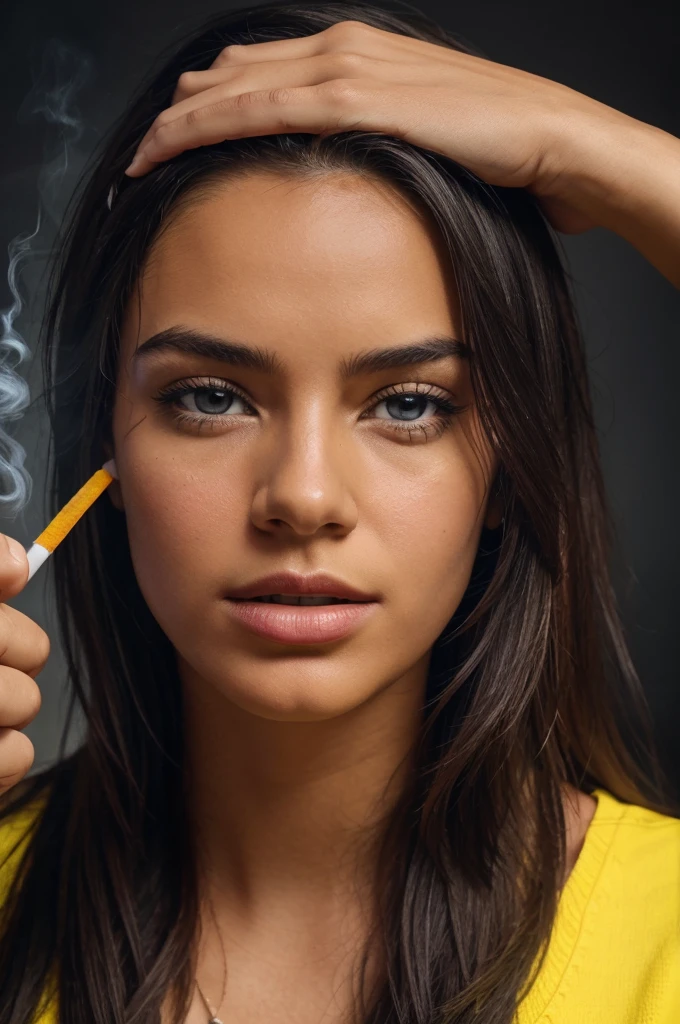 For a YouTube thumbnail with the title "Teenage Smoke a Cigarette ...