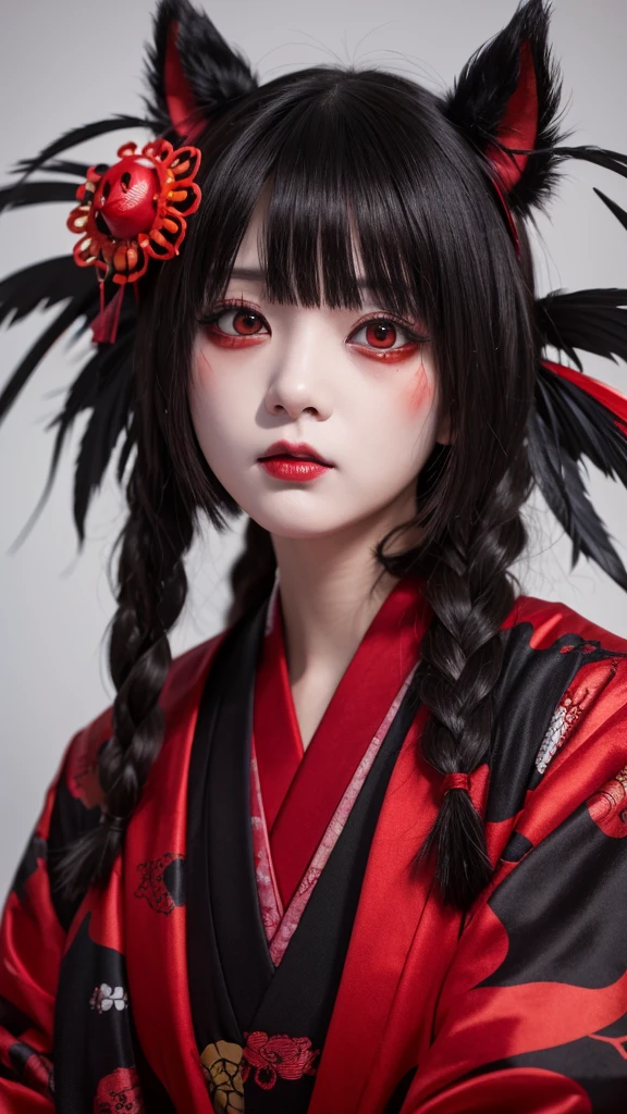 Horror faced"traditional wafuku″monster, Japanese youkai monster ...