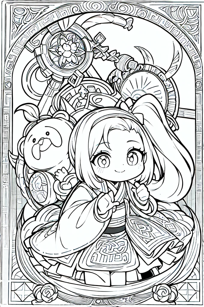 One girl, Create a baby chibi version of the Alice character in an 8K ...