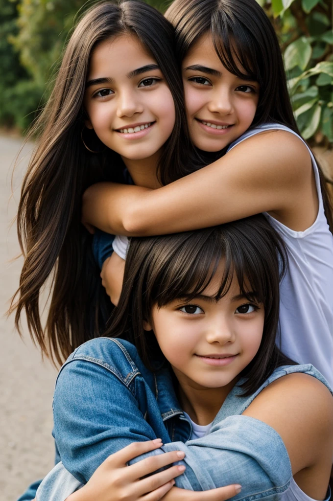 Cropped girl holding her friend in a headlock - SeaArt AI