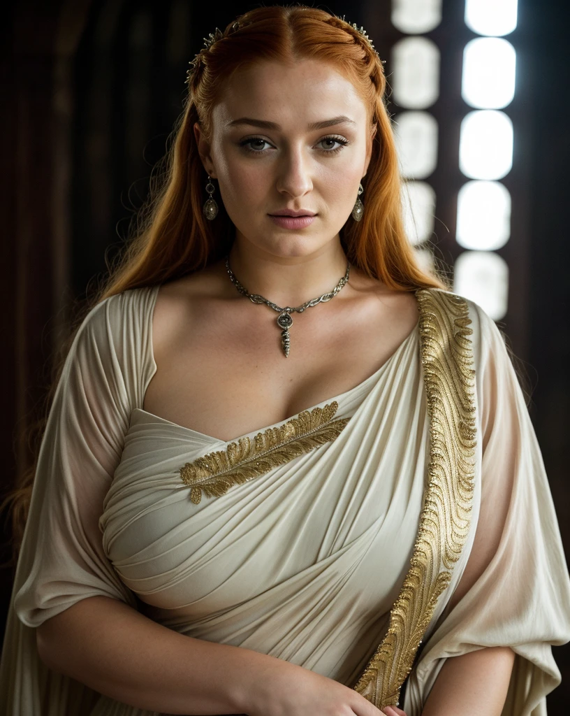 Foto RAW, Sansa Stark, Extremely gorgeous lady, Sansa Stark PLAYED BY Sophie Tur - SeaArt AI