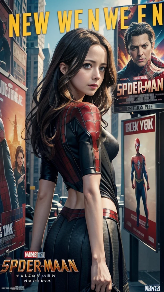 Amy Acker、マーベルコミックの映画poster、so beautiful、Movies about Spider - SeaArt AI