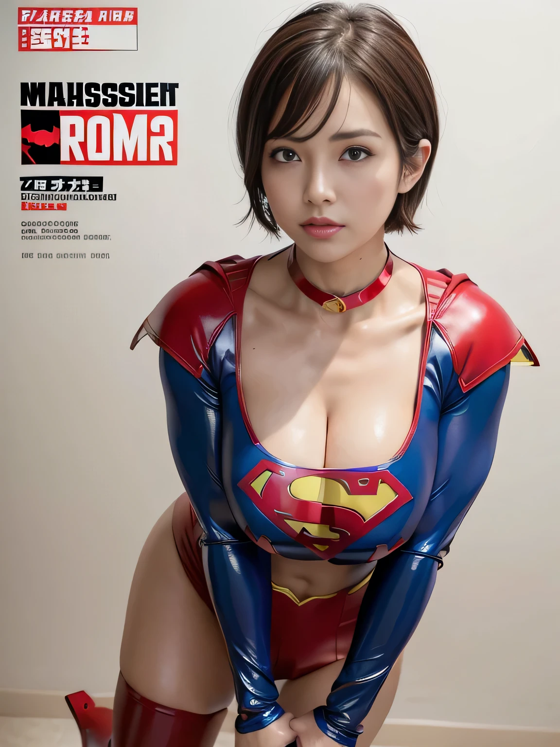 A woman in a superman costume posing for a picture - SeaArt AI