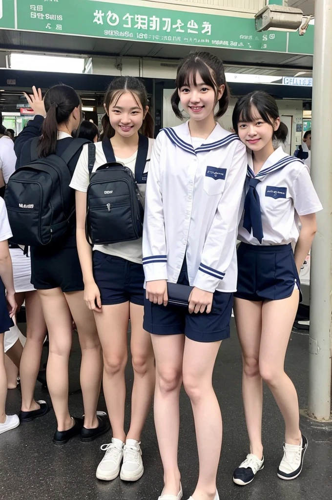 {1 | 2 } girls standing in railway station,navy blue speedo swimming ...