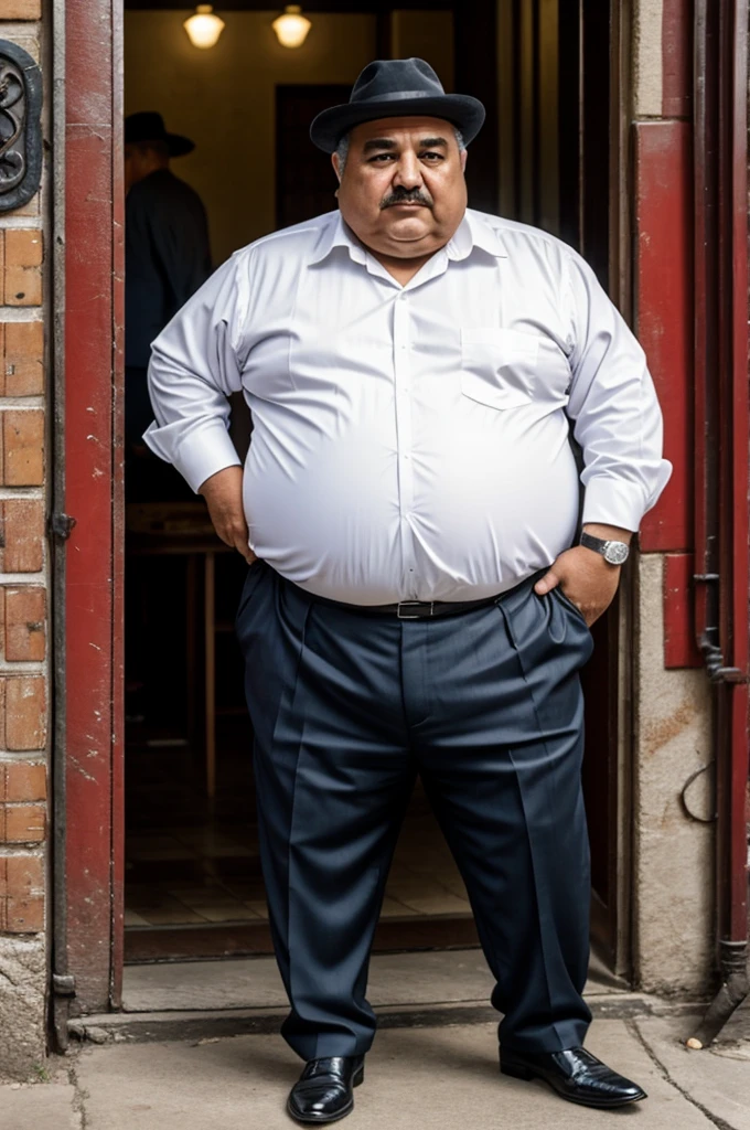 Old, fat, mexican male,mobster - SeaArt AI