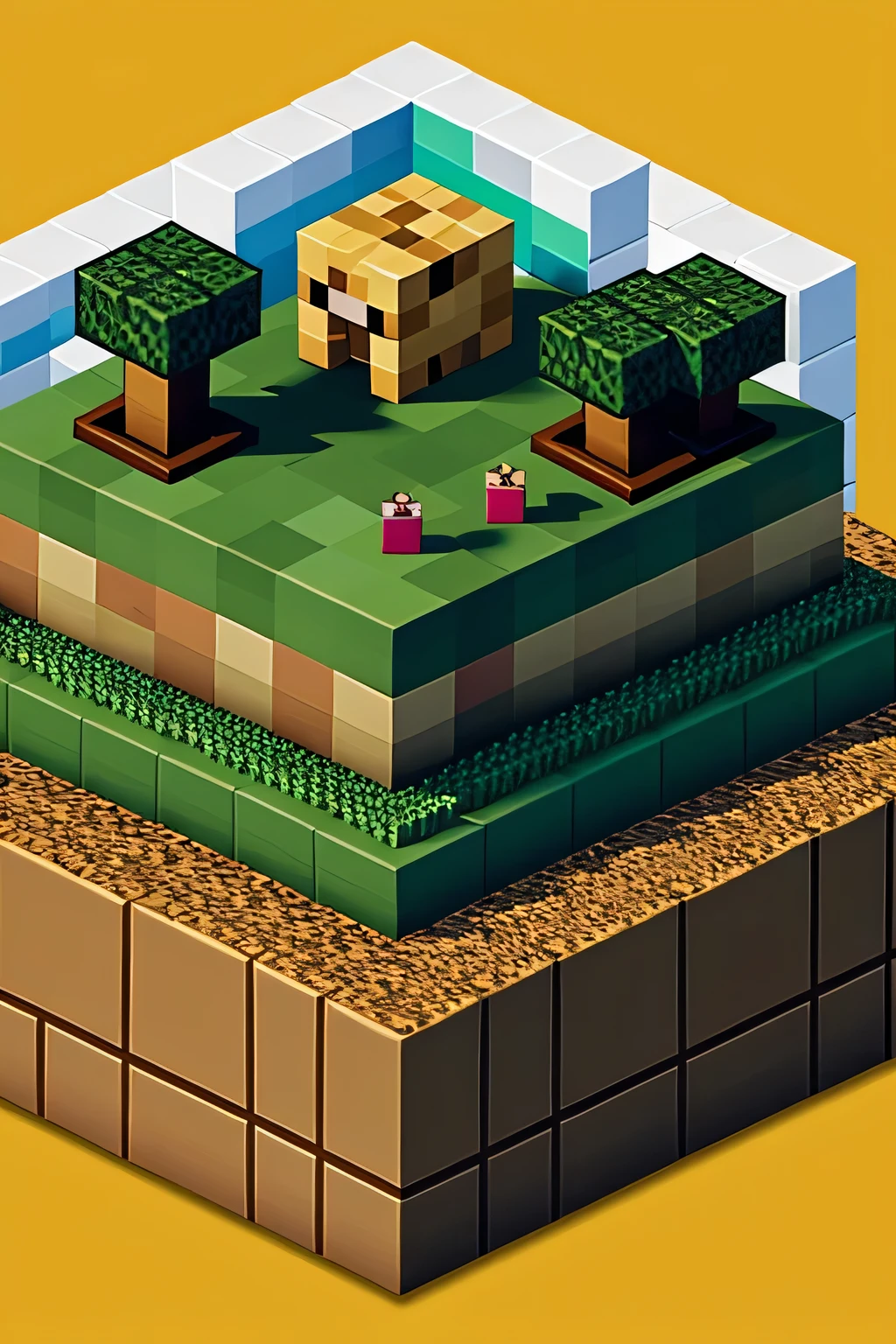 A close up of a pixel art of a small building - SeaArt AI