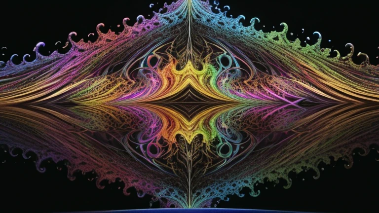 Multicolored dynamic abstract liquid flow particles turbulence - SeaArt AI