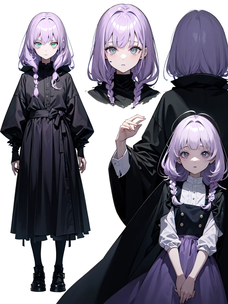 Sketch (Character design sheet, same characters, whole body, Three ...