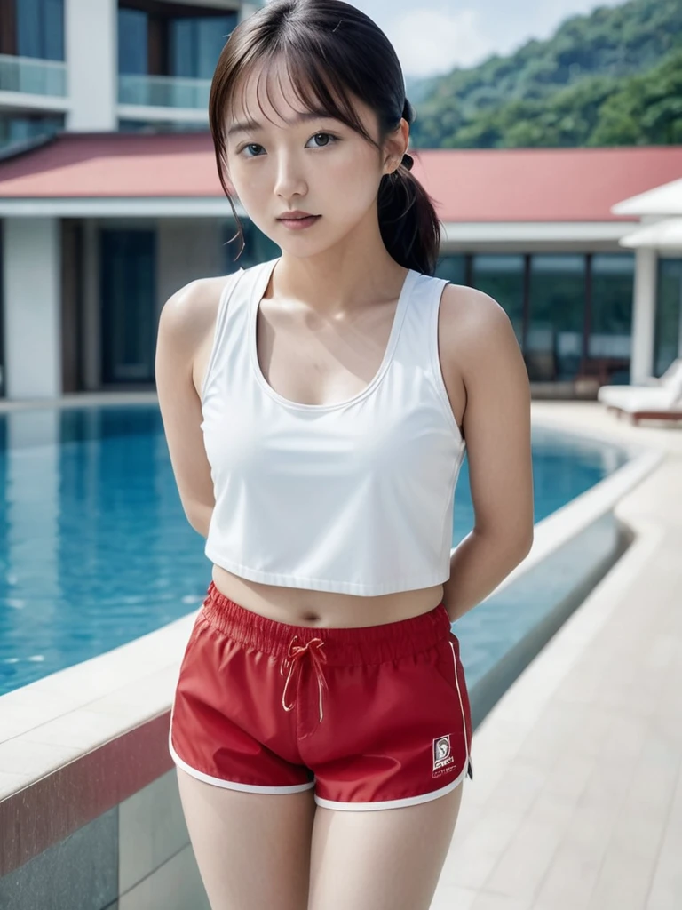 Super high-quality realistic photo of a young Asian beauty, lifeguard ...