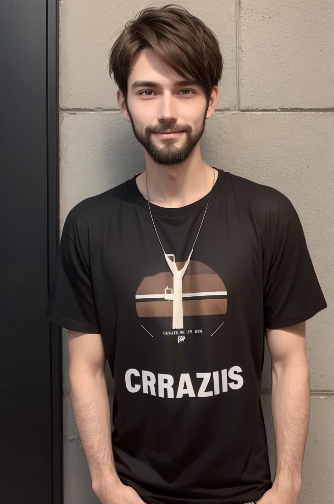 Tall man, with a dimple on her face, very short and thin beard - SeaArt AI