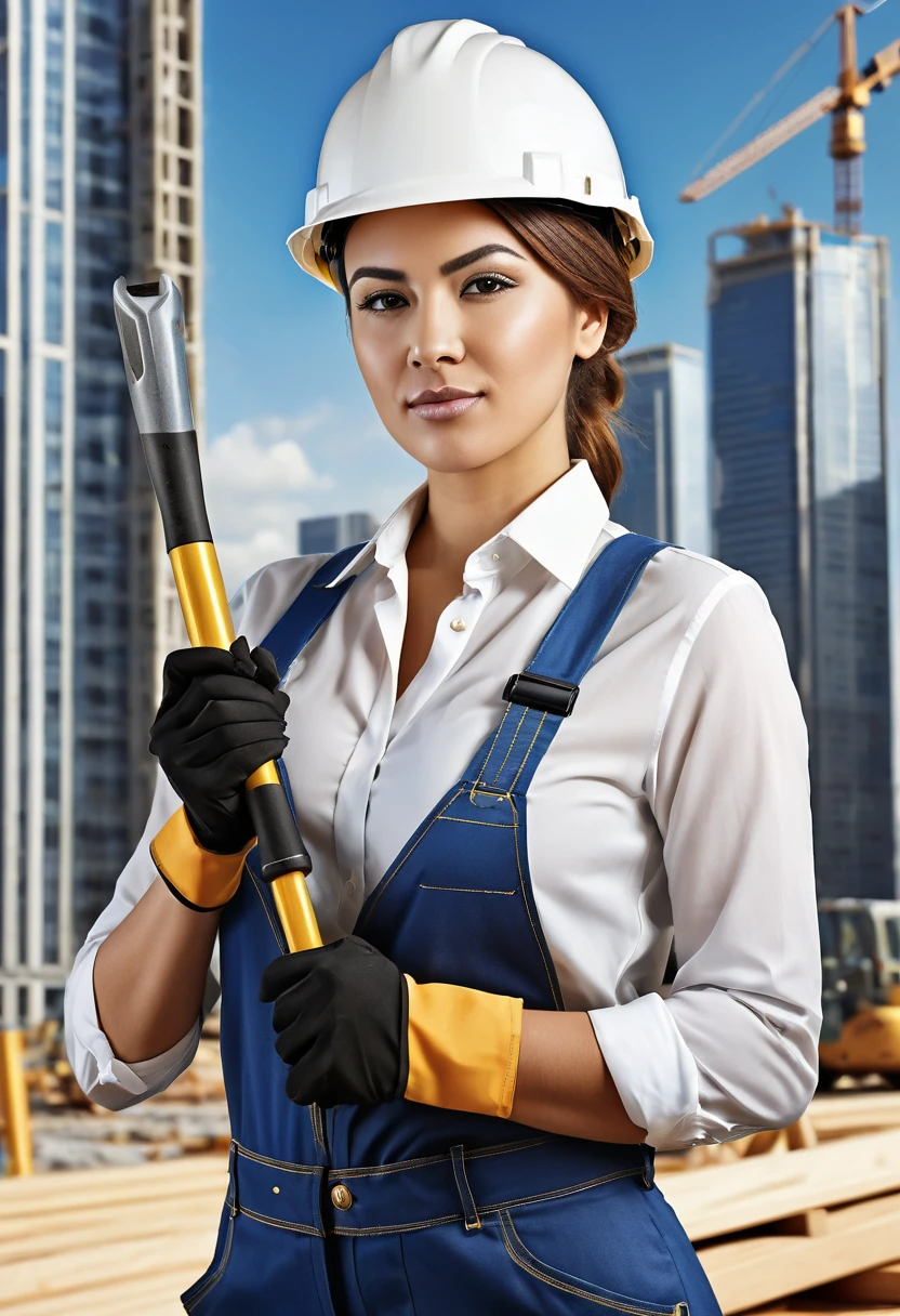 A Female Worker In A Modern Work Environment Wearing Professional