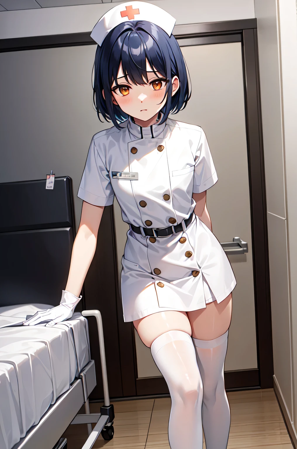 Nsfw,1gir,stand、uniform,White panties - SeaArt AI